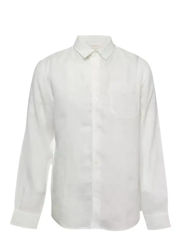Derek Rose Linen Button-front Shirt - White