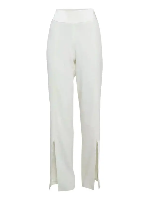 Simkhai Satin-trim Crepe Trousers - White