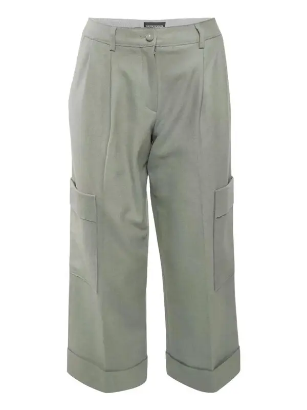 Emporio Armani Felt Cargo Pants - Green
