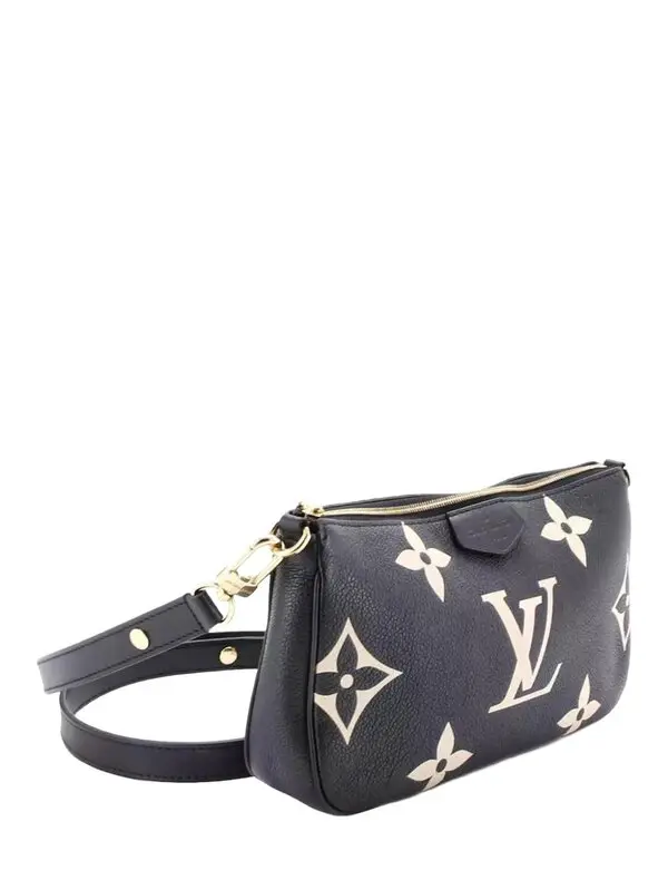 LOUIS VUITTON Multi Pochette Accessoires Bicolor Monogram Empreinte Giant Crossbody Bag - Black
