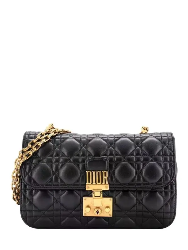 Dior Dioraddict Flap Bag Cannage Quilt Lambskin Medium - Black