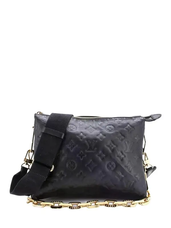 LOUIS VUITTON Coussin Pm Crossbody Bag Monogram Embossed Lambskin - Black