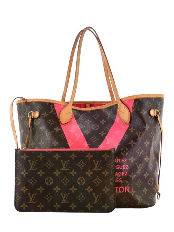 LOUIS VUITTON Neverfull Nm Limited Edition Cities V Monogram Canvas Mm Tote Bag - Brown