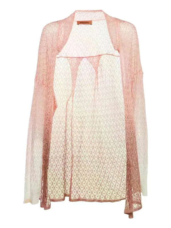 Missoni Crochet-knit Sheer Cardigan - Pink