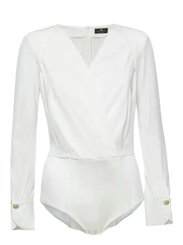 Elisabetta Franchi Wrap-effect Bodysuit - White