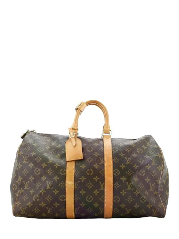 LOUIS VUITTON Keepall Bag Monogram Canvas 45 Satchel - Brown