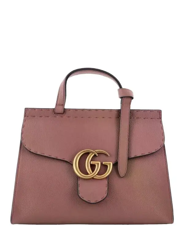 Gucci Gg Marmont Small Satchel - Neutrals