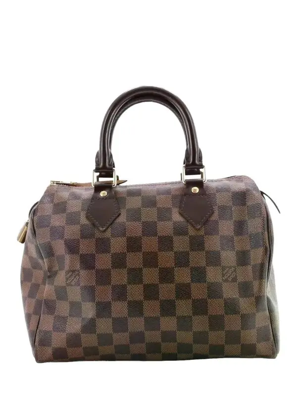 LOUIS VUITTON Speedy Handbag Damier 25 Satchel - Brown