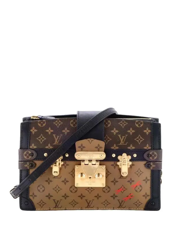 LOUIS VUITTON Trunk Reverse Monogram Canvas Clutch - Brown