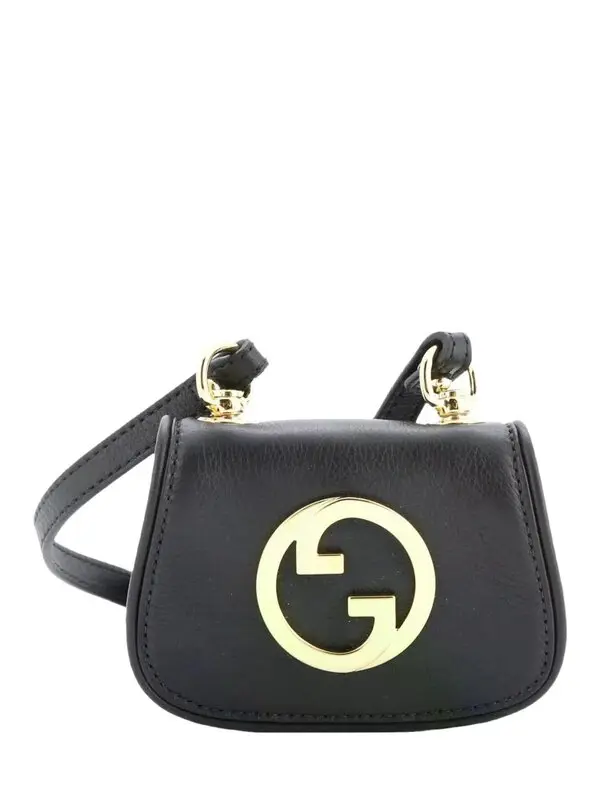 Gucci Blondie Nm Card Case Wallet With Strap - Black