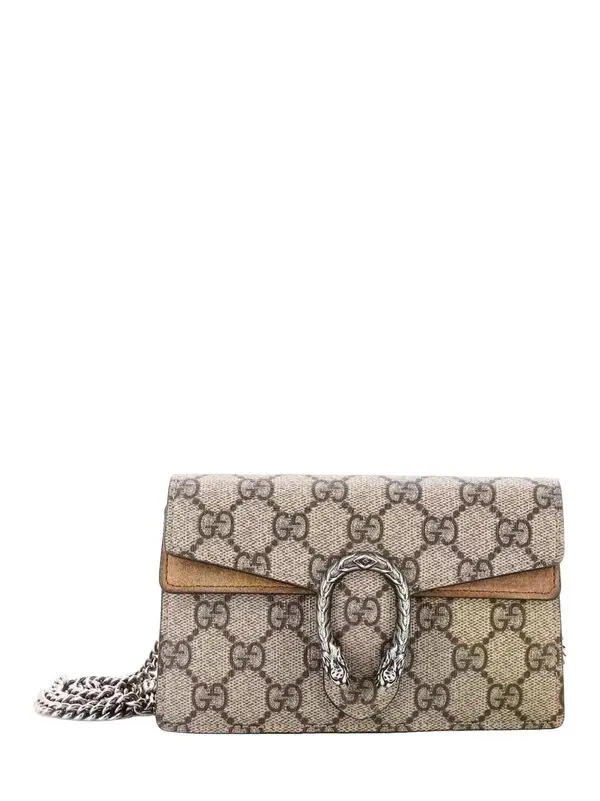 Gucci Dionysus Gg Coated Canvas Super Mini Crossbody Bag - Brown