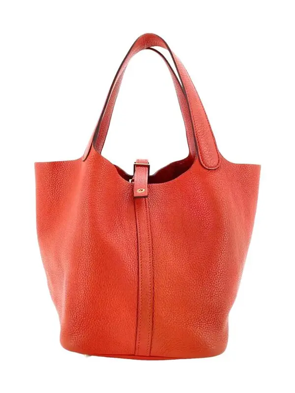 Hermès Picotin Lock Clemence Mm Bucket Bag - Orange