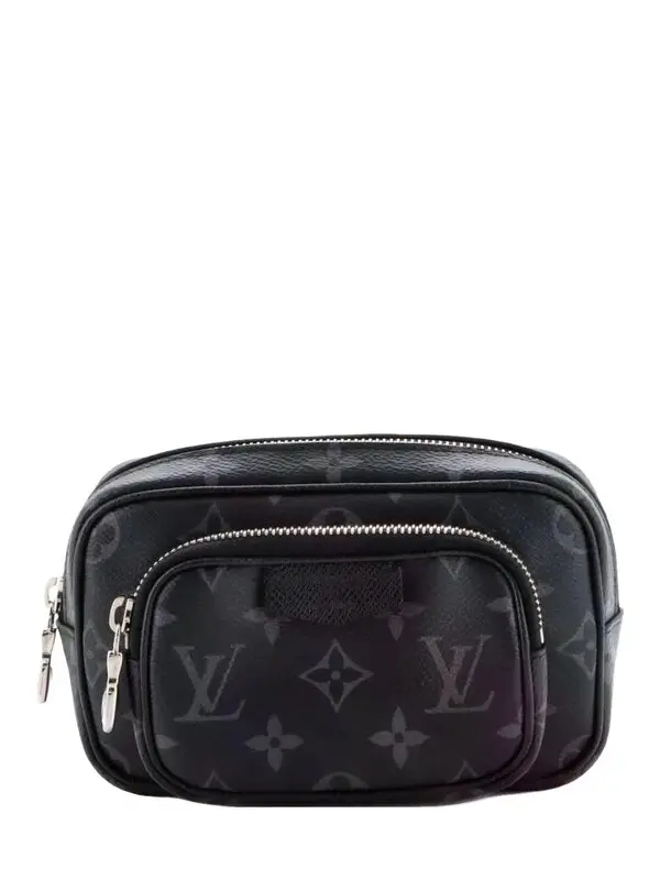LOUIS VUITTON Outdoor Pouch Monogram Taigarama - Black
