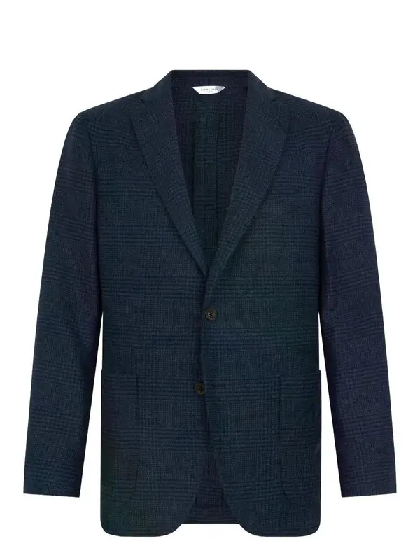 Boglioli Check Single-breasted Jacket - Blue