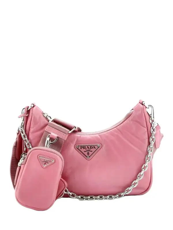 Prada Re-edition 2005 Nappa Leather Small Shoulder Bag - Pink