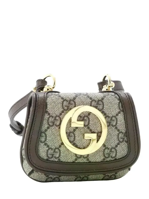 Gucci Blondie Card Case Wallet With Strap - Brown