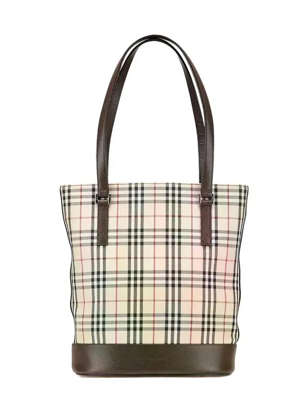 Burberry House Check Canvas Tote Bag - Brown