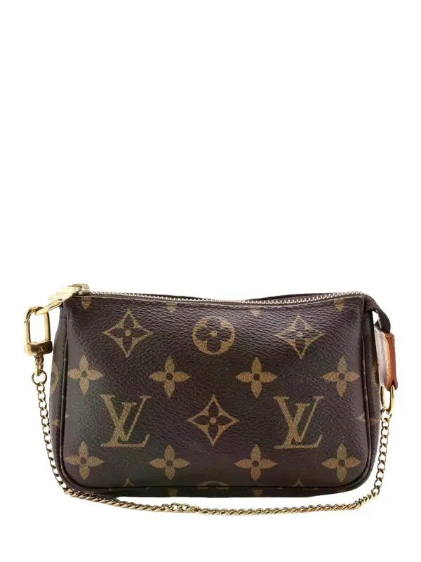 LOUIS VUITTON Pochette Accessoires Monogram Canvas Mini Clutch - Brown