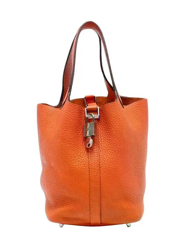 Hermès 2012 Clemence Picotin Lock 18 Handbag - Orange