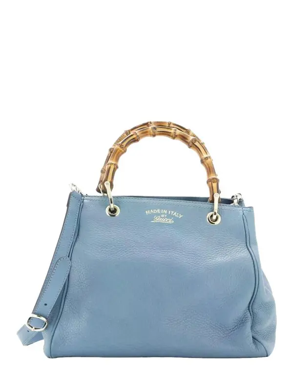 Gucci Bamboo Shopper Small Tote Bag - Blue