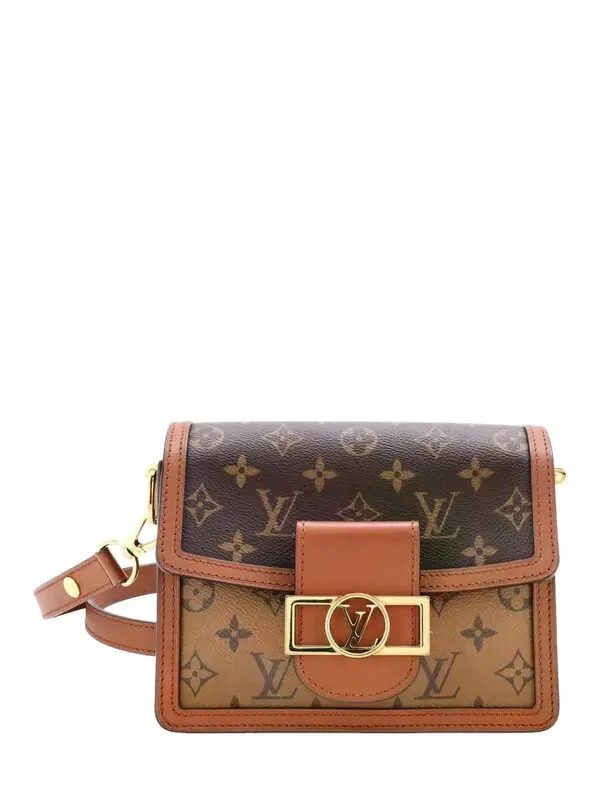 LOUIS VUITTON Dauphine Reverse Monogram Mini Crossbody Bag - Brown