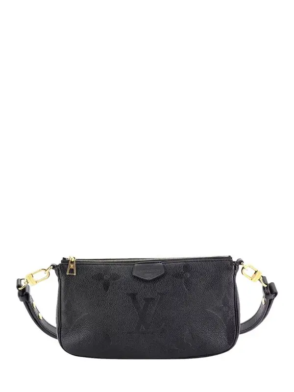 LOUIS VUITTON Multi Pochette Accessoires Monogram Empreinte Giant Crossbody Bag - Black