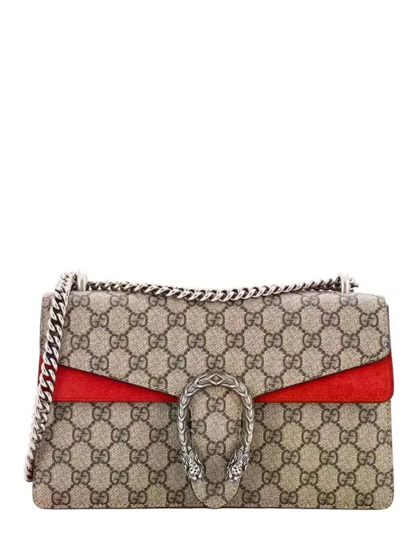 Gucci Dionysus Small Shoulder Bag Gg Coated Canvas - Brown