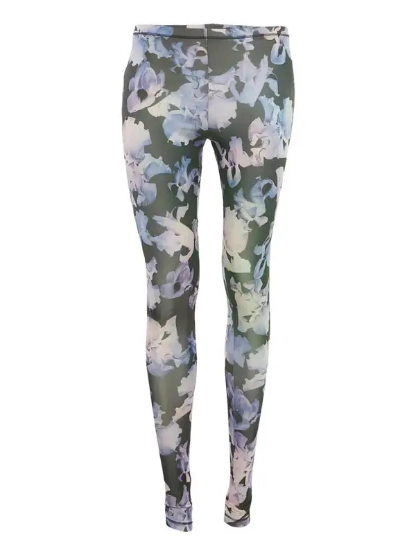 Alexander McQueen Floral-print Leggings - Purple