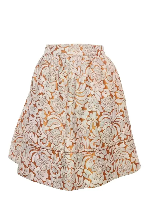 Prada Jacquard Mini Skirt - Brown