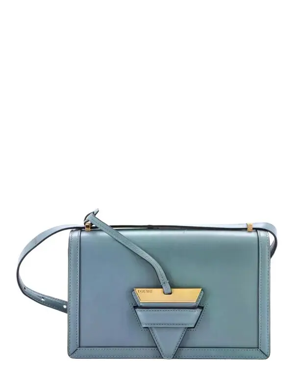 Loewe Barcelona Leather Medium Shoulder Bag - Blue
