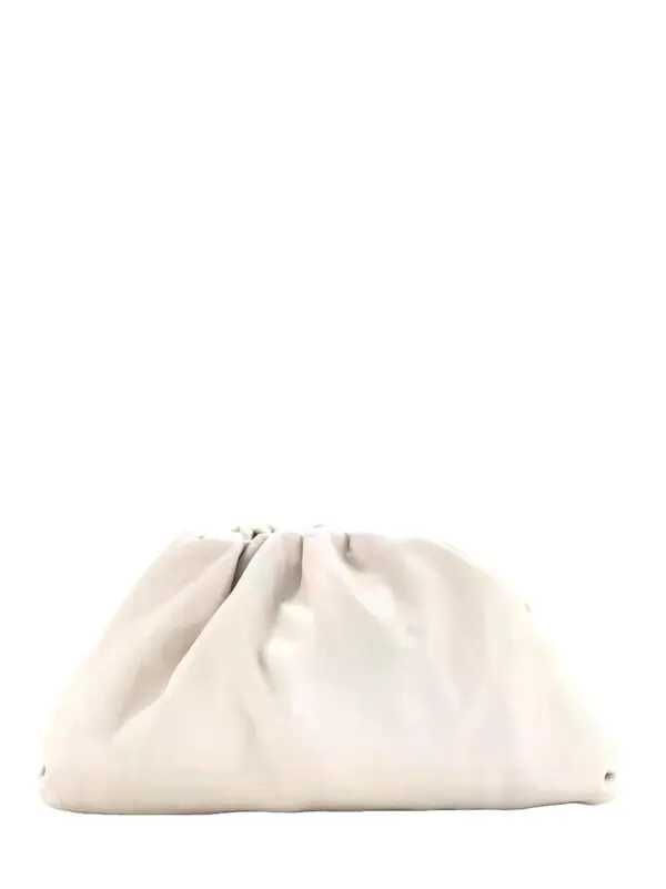 Bottega Veneta The Pouch Leather Teen Clutch Bag - Neutrals