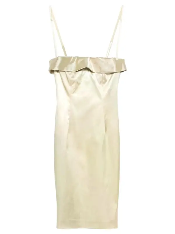 Dolce & Gabbana 2000s Satin Midi Dress - Neutrals