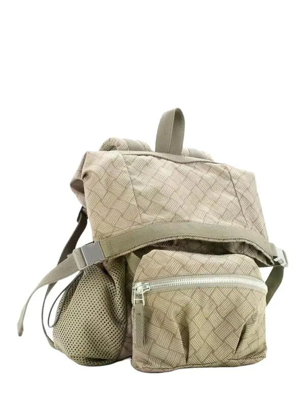 Bottega Veneta Paper Touch Printed Nylon Backpack - Brown