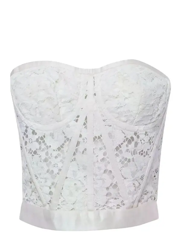 Dolce & Gabbana Lace Corset Top - White