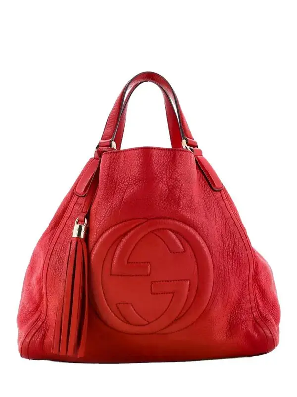 Gucci Sukey Sima Leather Large Tote Bag - Red