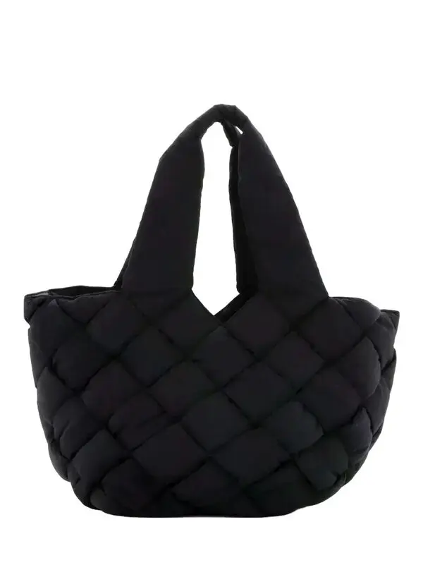 Bottega Veneta Cassette Paper Intrecciato Nylon Tote Bag - Black