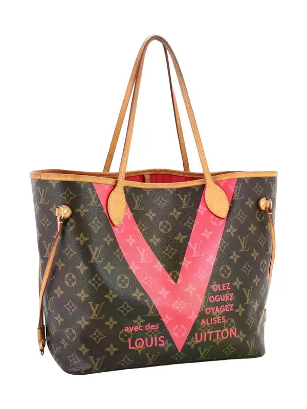 LOUIS VUITTON Neverfull Nm Limited Edition Cities V Monogram Canvas Mm Tote Bag - Brown