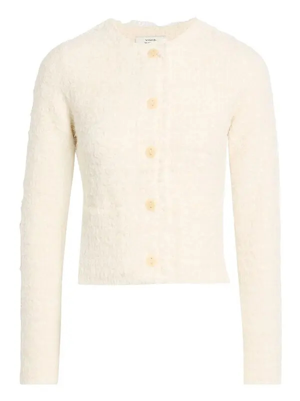 Vince Brushed Knitted Cardigan - Off-white
