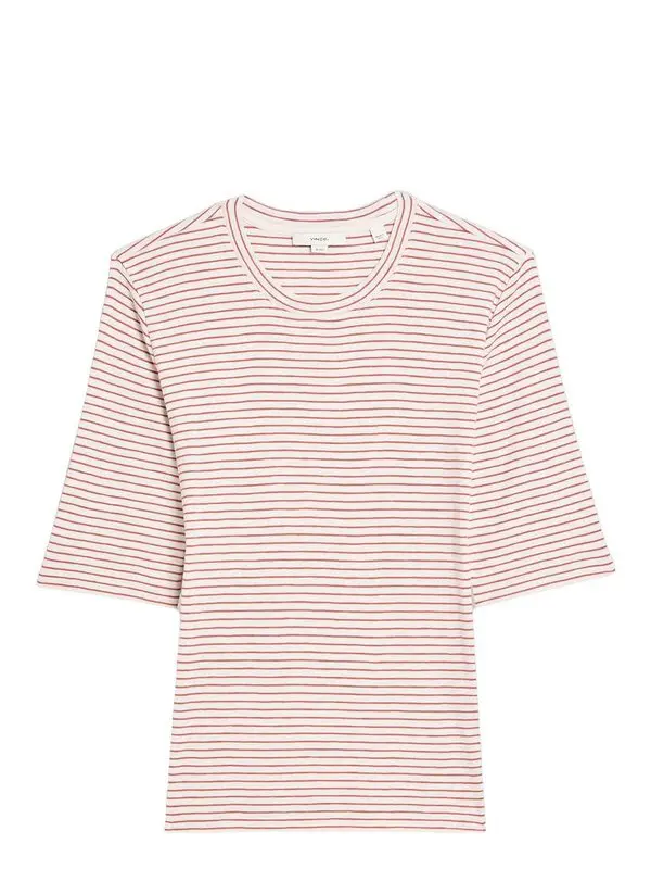 Vince Striped Cotton And Modal-blend Jersey T-shirt - White