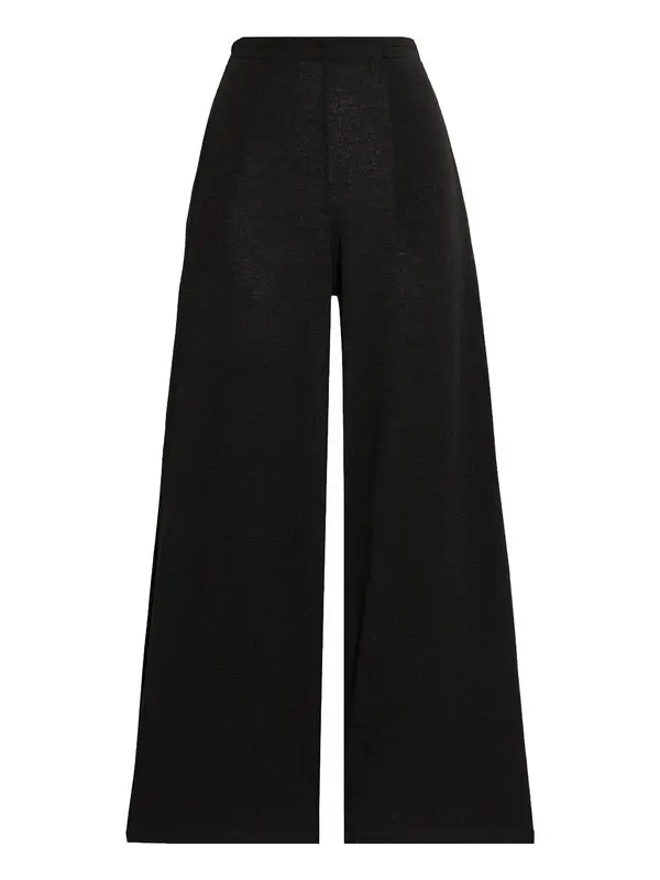 Vince Cropped Knitted Wide-leg Pants - Black