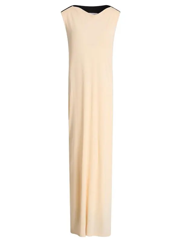 ESSE STUDIOS Embellished Draped Jersey Maxi Dress - Cream