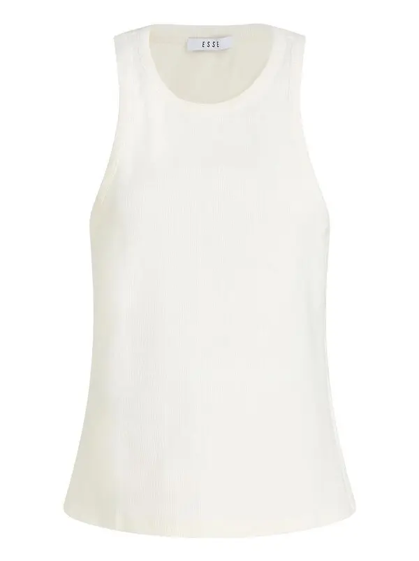 ESSE STUDIOS Ribbed Jersey Tank - Ivory