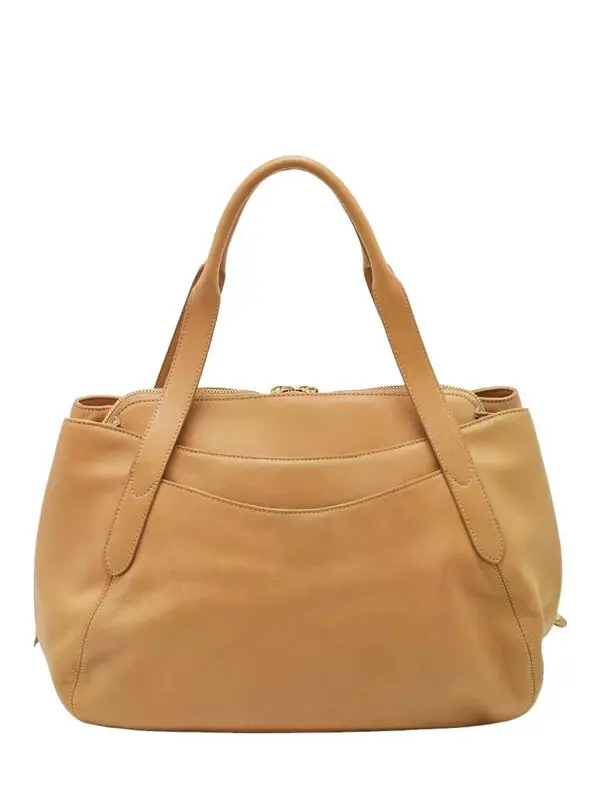 LANCEL Leather Tote Bag - Neutrals