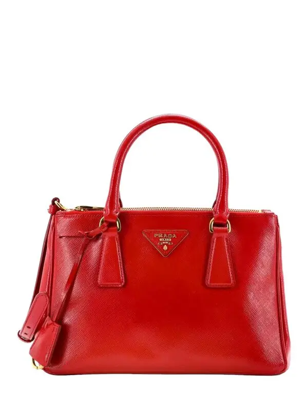 Prada Lux Vernice Saffiano Leather Mini Tote Bag - Red
