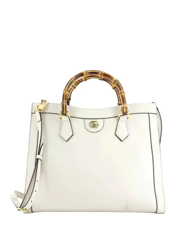 Gucci Diana Medium Tote Bag With Bamboo Handle - Neutrals