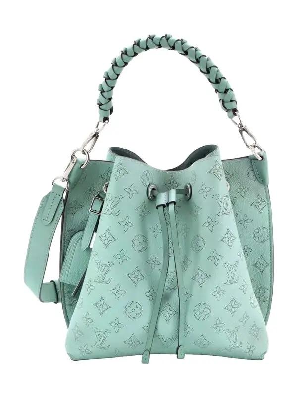 LOUIS VUITTON Muria Mahina Leather Bucket Bag - Blue