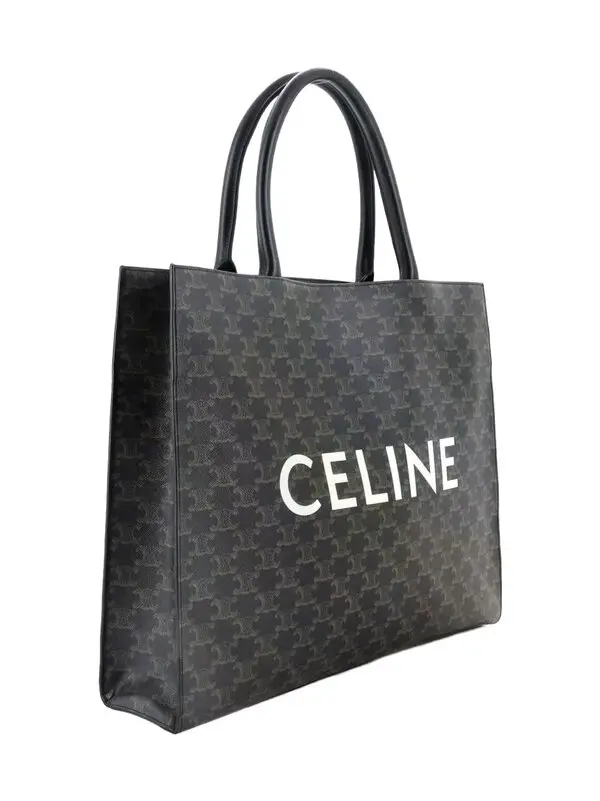 Celine Horizontal Logo Cabas Triomphe Tote Bag - Brown