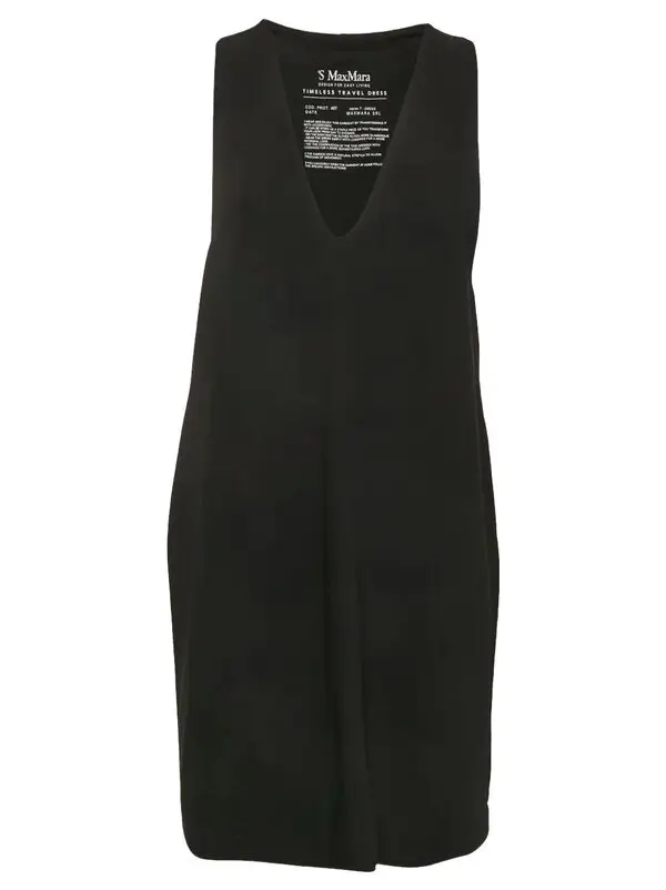 Max Mara V-neck Mini Dress - Black