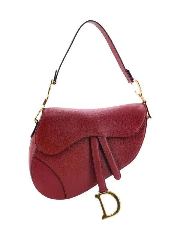 Dior Saddle Handbag Leather Medium - Red