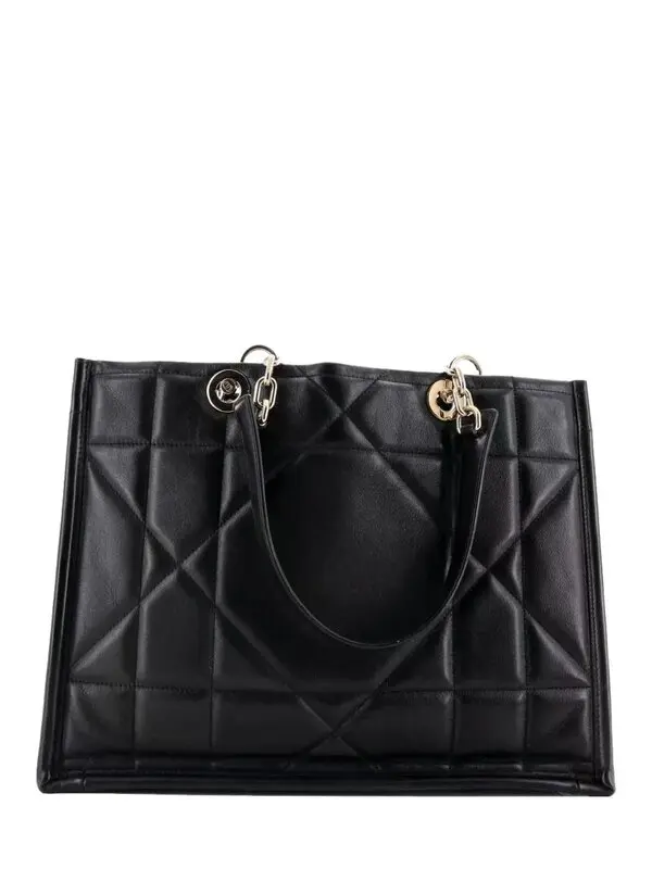 Dior Archicannage Quilt Calfskin Medium Tote Bag - Black